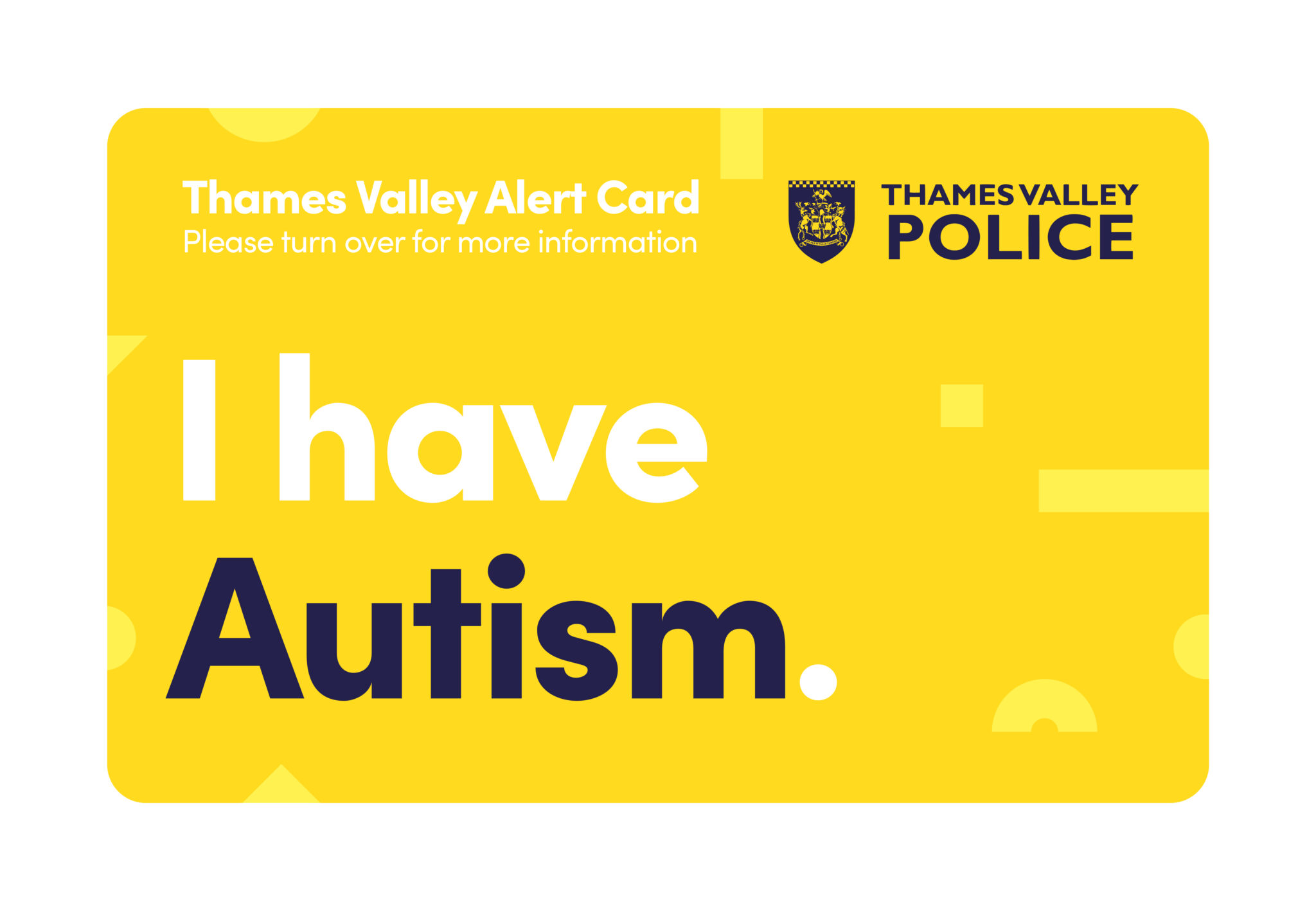 Thames Valley Autism Alert Card - Autism Berkshire